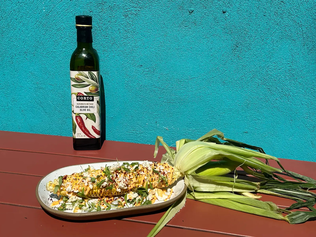 Elotes with Agrumato-Method Calabrian Chili Olive Oil Aioli – Corto ...
